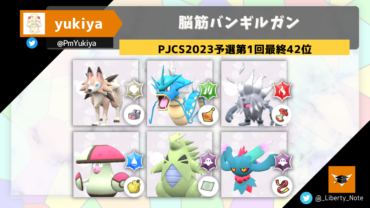 【PJCS2023予選第1回最終42位】脳筋バンギルガン│リバティノート