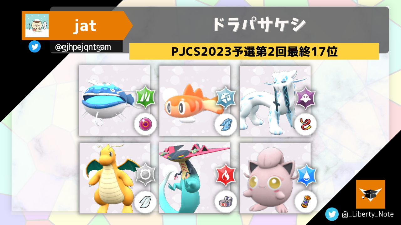 【PJCS2023予選第2回最終17位】ドラパサケシ│リバティノート