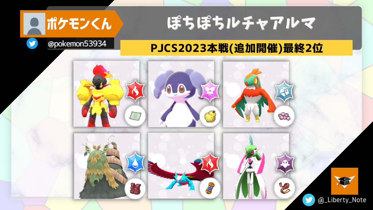 【PJCS2023本戦(追加開催)最終2位】ぽちぽちルチャアルマ│リバティノート